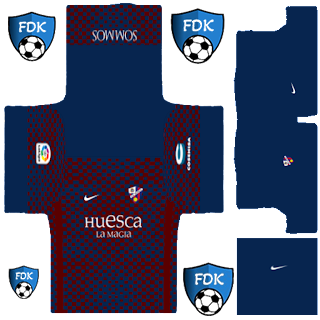 SD Huesca Pro League Soccer Kits 2025 - SD Huesca PLS and PKS Kits