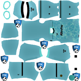 Wolverhampton Wanderers FC DLS Kits 2023 - Dream League Soccer Kits 2023