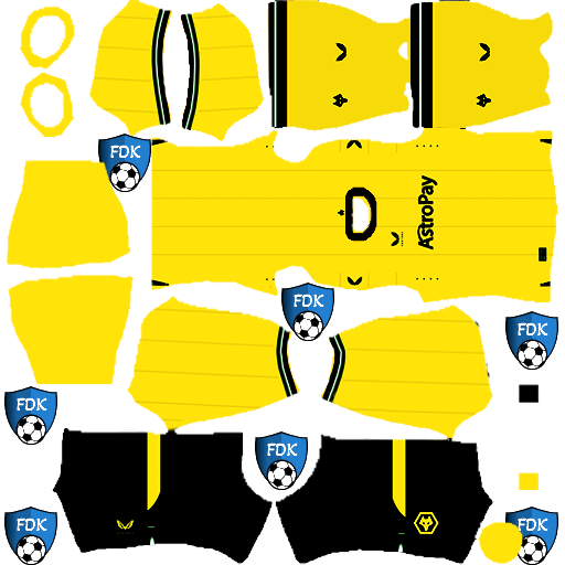 Wolverhampton Wanderers FC DLS Kits 2024 - Dream League Soccer Kits 2024