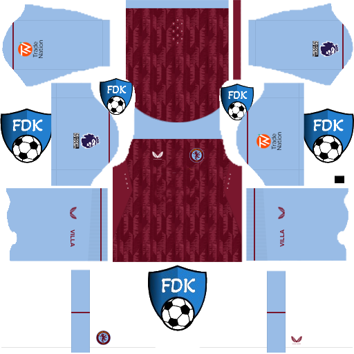 Aston Villa FC DLS Kits 2024 - Dream League Soccer Kits 2024