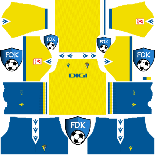 Cádiz CF DLS Kits 2024 - Dream League Soccer Kits 2024