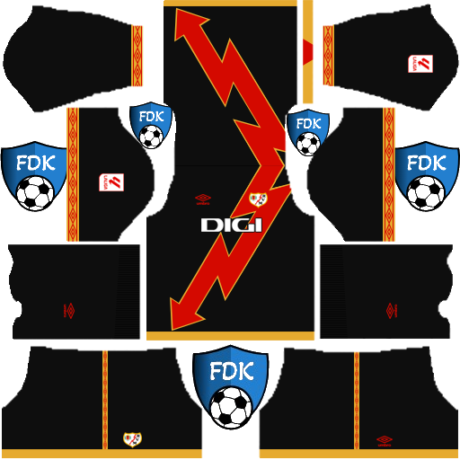Rayo Vallecano DLS Kits 2024 - Dream League Soccer Kits 2024