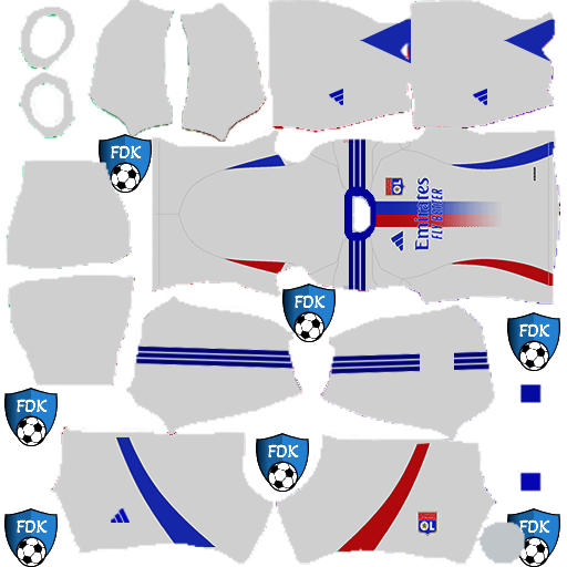 Olympique Lyonnais DLS Kits 2025 - Dream League Soccer Kits 2025