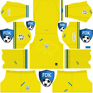 Ukraine Euro Cup DLS Kits 2024 - Dream League Soccer Kits 2024