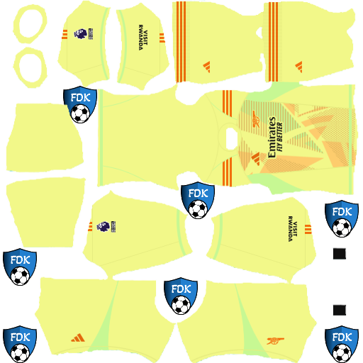 Arsenal DLS Kits 2025 - Dream League Soccer Kits 2025