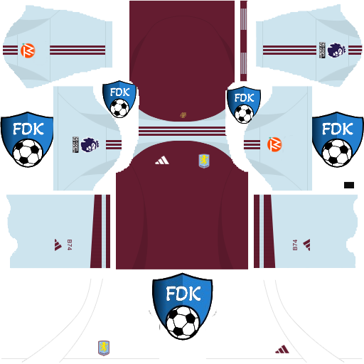 Aston Villa FC DLS Kits 2025 - Dream League Soccer Kits 2025
