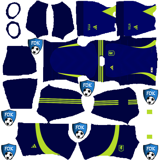 Aston Villa FC DLS Kits 2025 - Dream League Soccer Kits 2025