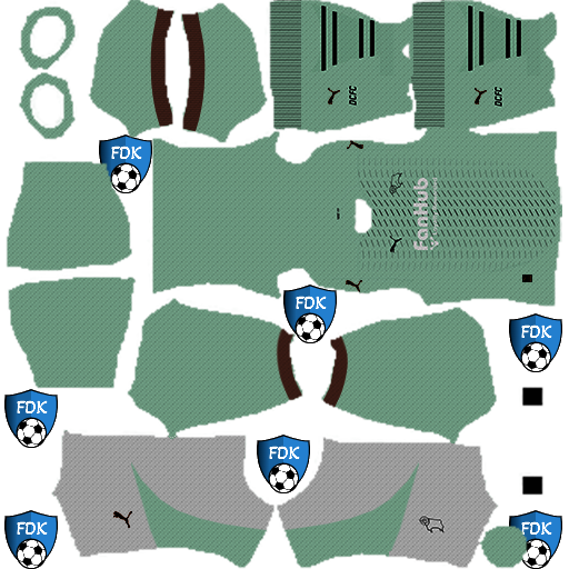 Derby County FC DLS Kits 2025 - Dream League Soccer Kits 2025