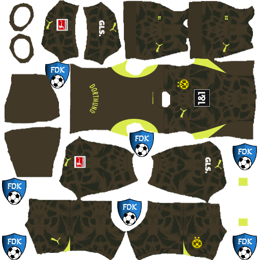 Borussia Dortmund DLS Kits 2025 - Dream League Soccer Kits 2025