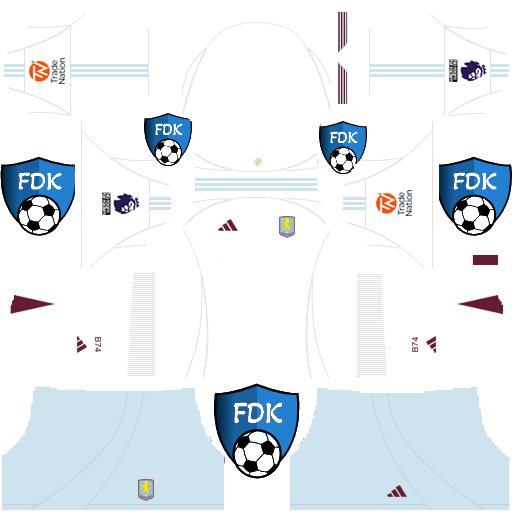 Aston Villa FC DLS Kits 2025 - Dream League Soccer Kits 2025