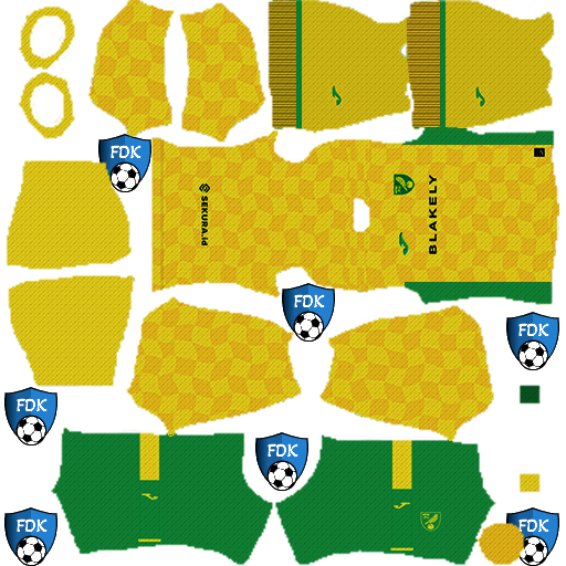 Norwich City FC DLS Kits 2025 - Dream League Soccer Kits 2025