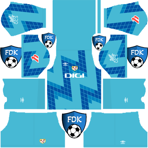 Rayo Vallecano DLS Kits 2025 - Dream League Soccer Kits 2025