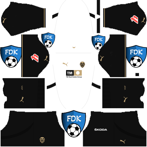 Valencia CF DLS Kits 2025 - Dream League Soccer Kits 2025