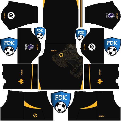 Wolverhampton Wanderers FC DLS Kits 2025 - Dream League Soccer Kits 2025