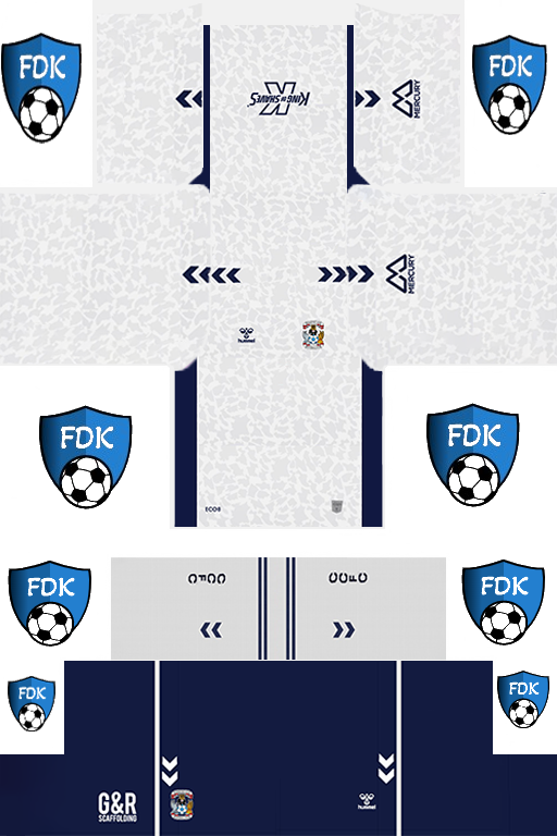 Coventry City FC Football League Kits 2025