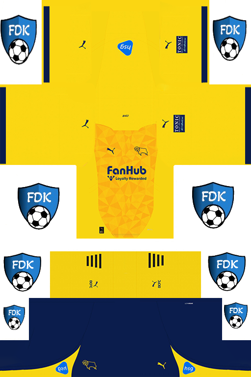 Derby County FC Football League Kits 2025-26