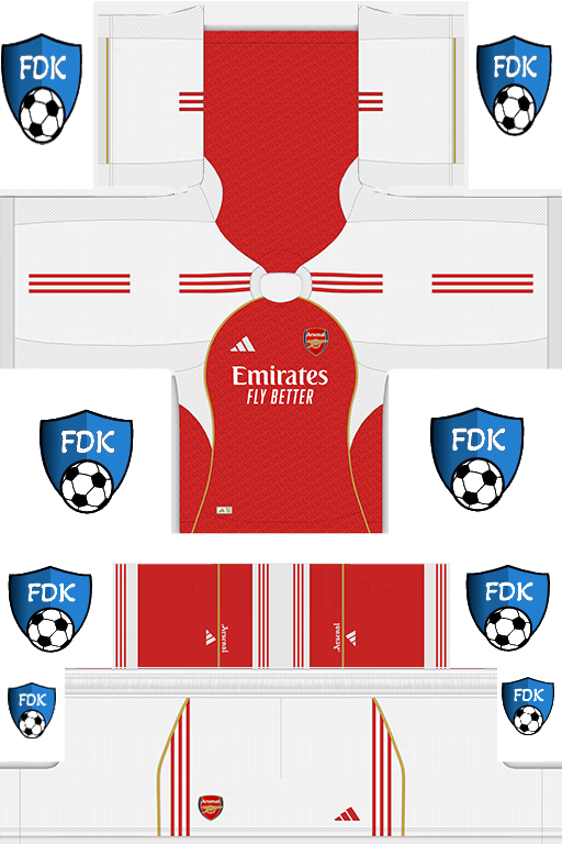 Arsenal Football League Kits 2025-26