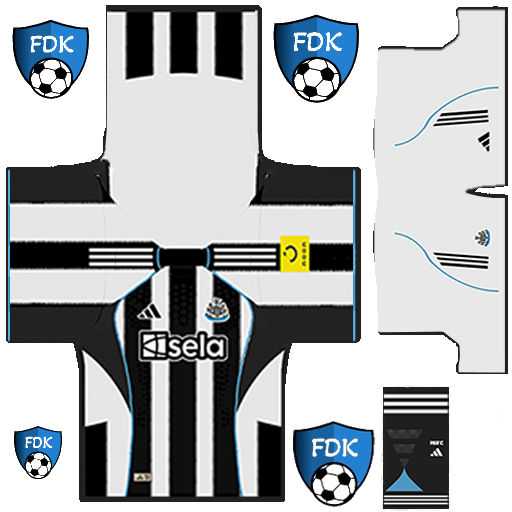 Newcastle United Pro League Soccer Kits 2025-26 - Newcastle United PLS ...