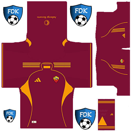 AS Roma Pro League Soccer Kits 2025-26 - AS Roma PLS and PKS Kits