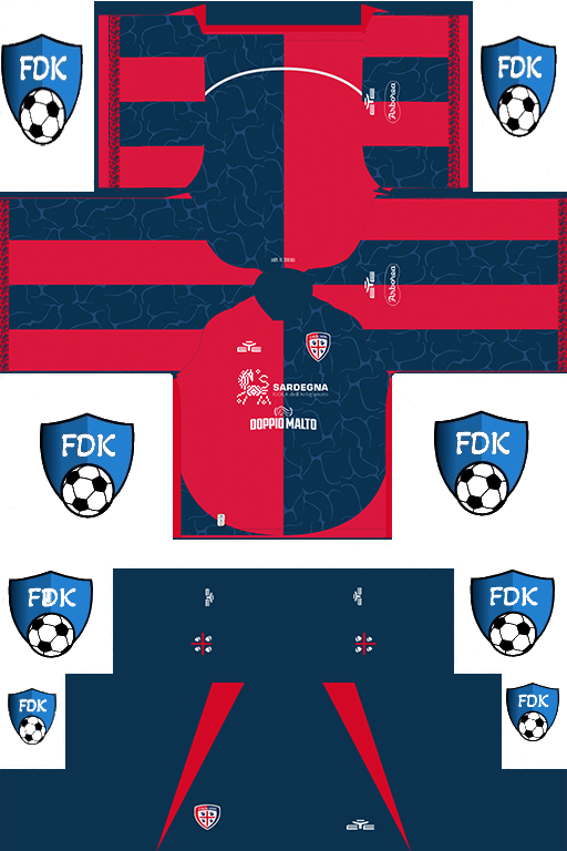 Cagliari Calcio Football League Kits 2025-26