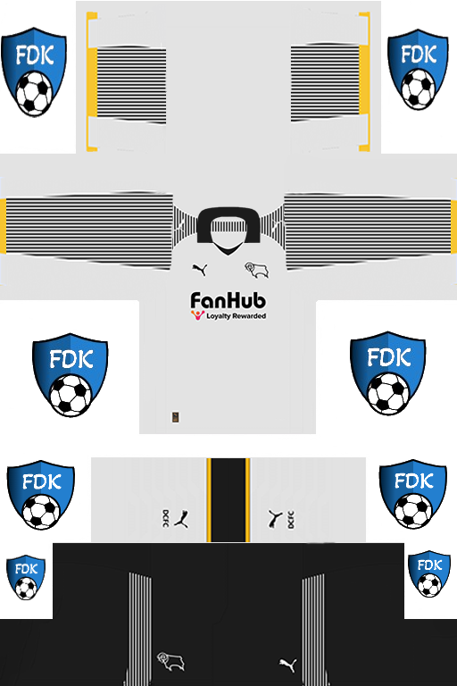 Derby County FC Football League Kits 2025-26