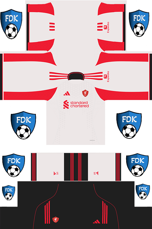 Liverpool Football League Kits 2025-26