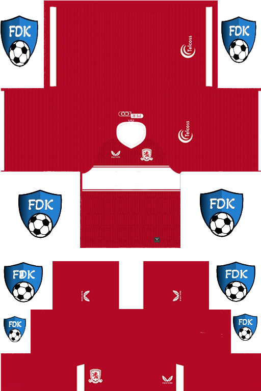 Middlesbrough FC Football League Kits 2025-26