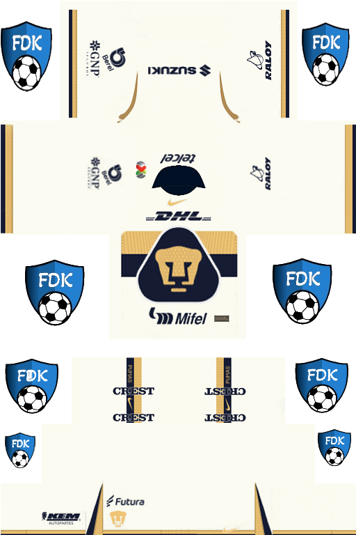 Pumas UNAM Football League Kits 2025-26