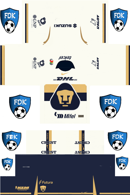 Pumas UNAM Football League Kits 2025-26